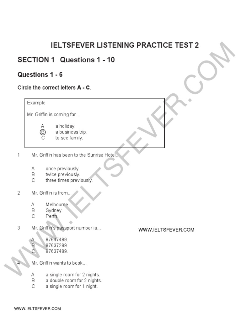Ielts Fever Listening Practice Test 2 PDF | PDF | Learning