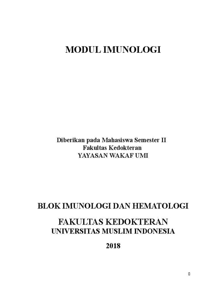 Modul Imunologi Mahasiswa | PDF