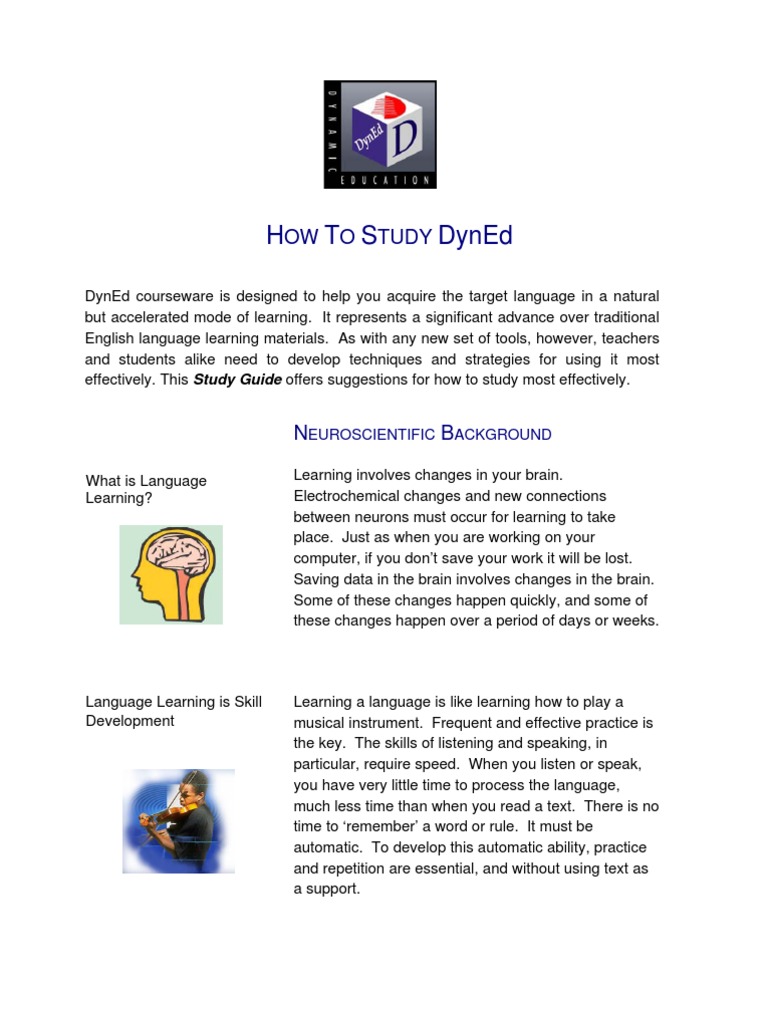 How To Study Dyned e | Download Free PDF | Reading Comprehension ...