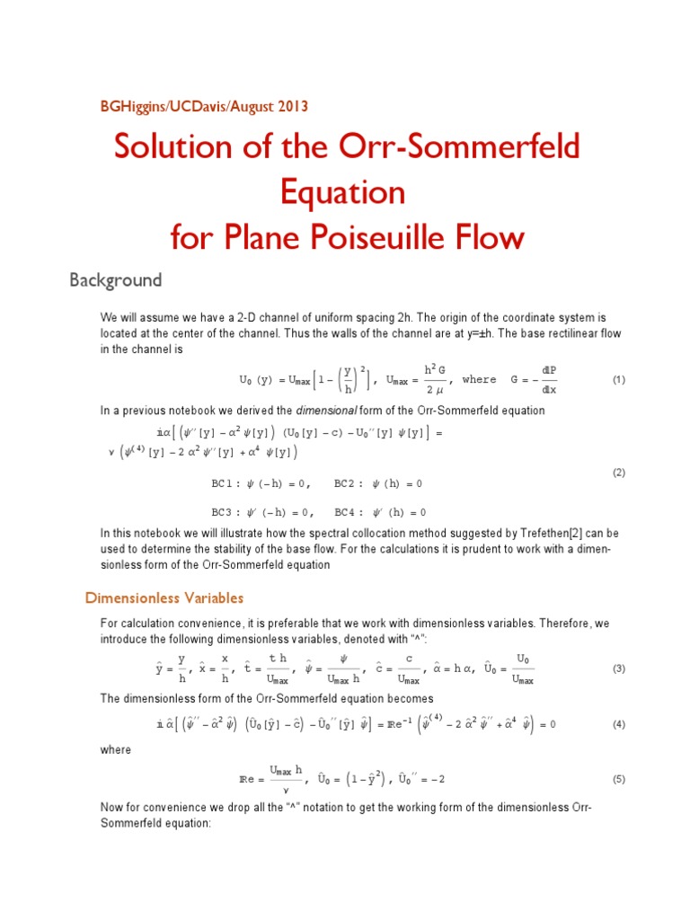 Orr Sommerfeld | PDF | Eigenvalues And Eigenvectors | Matrix (Mathematics)