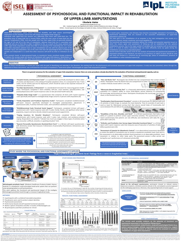 Assessment of Physiological and Functional Impact in Rehabilitation On Upper Limb Amputations ...