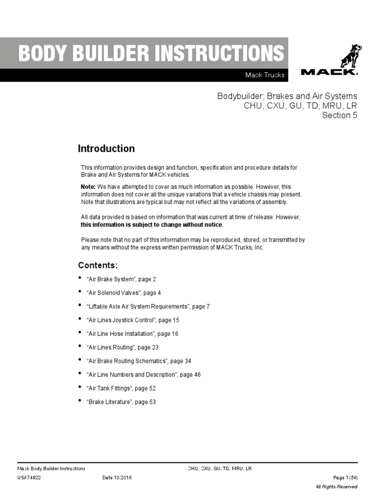 Mack | PDF | Truck | Brake