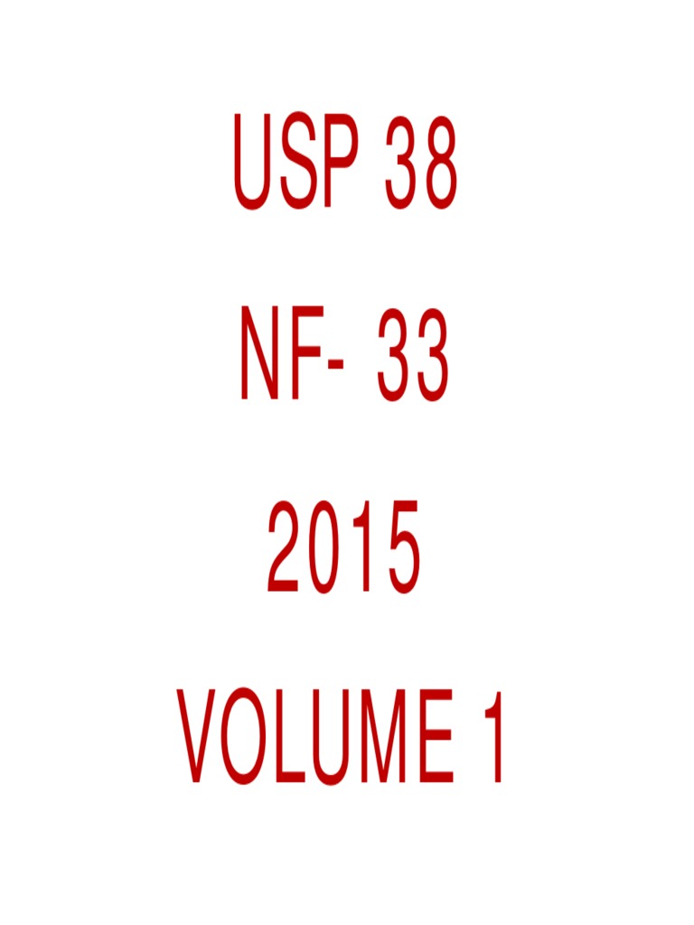 Usp 38-Volumen 1 Pag. 1 - 2176 | PDF | Ciencias farmacéuticas ...