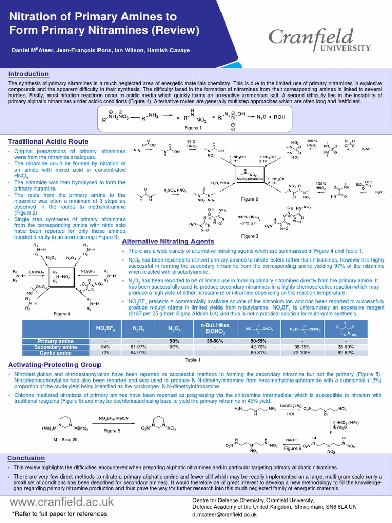 N-Nitration Poster v8 | PDF | Amine | Organic Chemistry