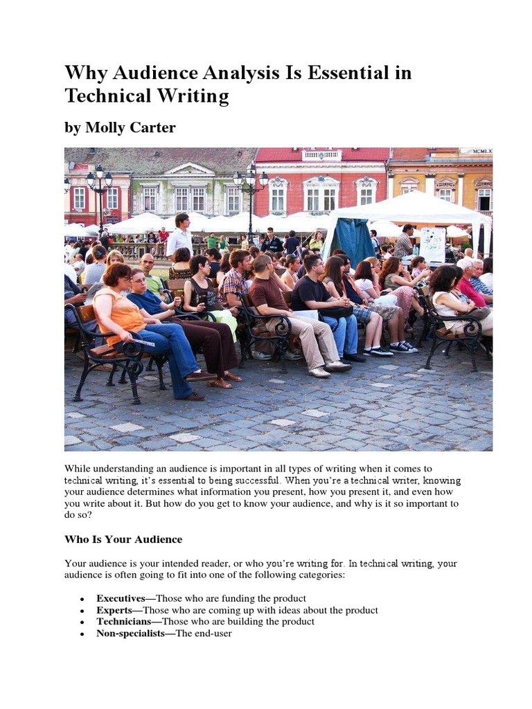 Importance of Audience Analysis in Tech Writing | PDF | Attitude ...