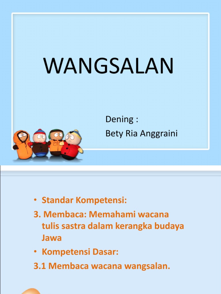 Apa Itu Wangsalan Dalam Bahasa Jawa - Wang Lessen