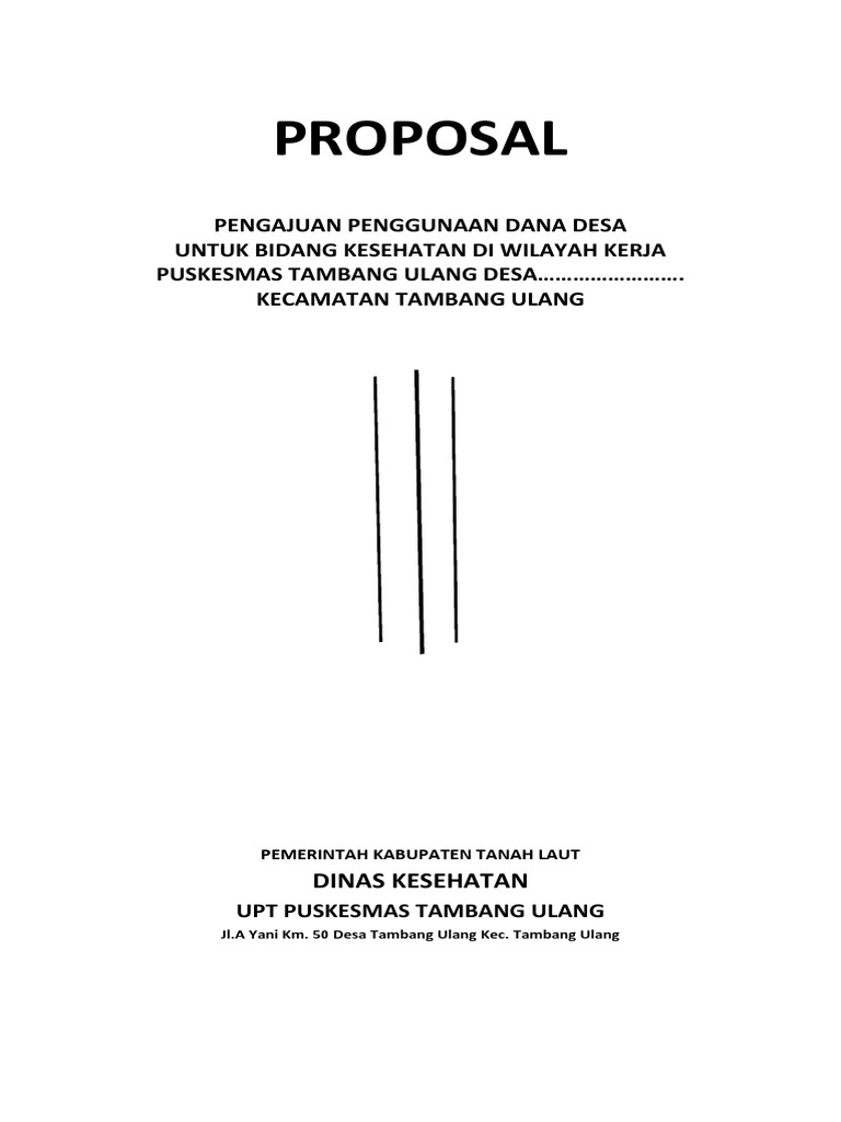Proposal Dana Desa | PDF