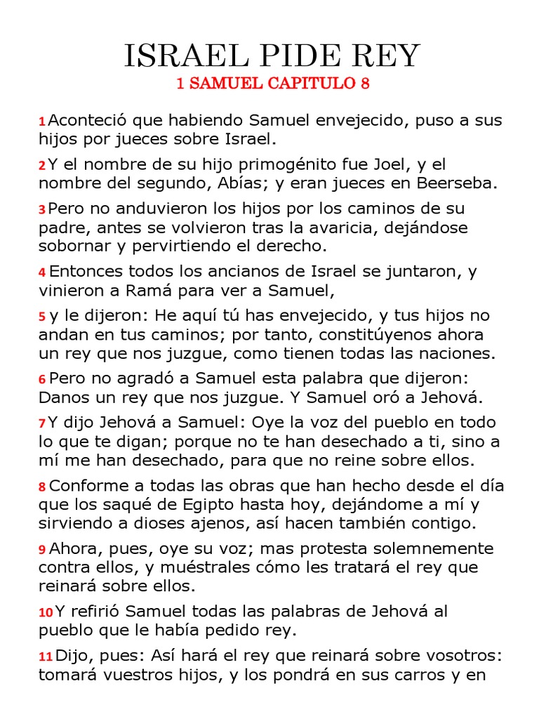Israel Pide Rey | PDF