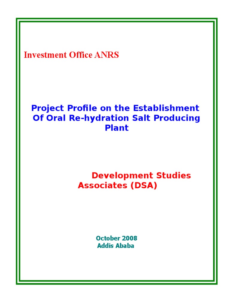 ORS Making Plant | PDF | Expense | Net Present Value