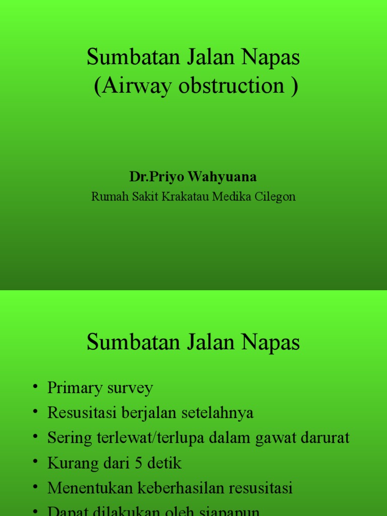 Sumbatan Jalan Napas | PDF