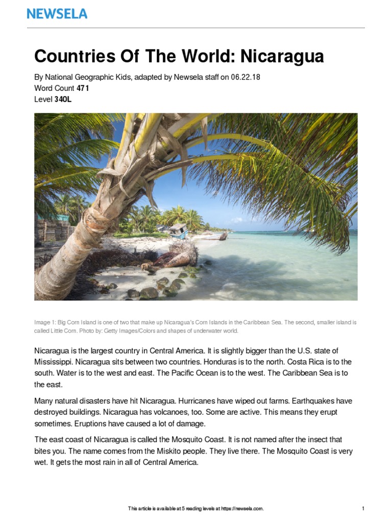 Reading Passage Level 2 | PDF | Nicaragua | Central America