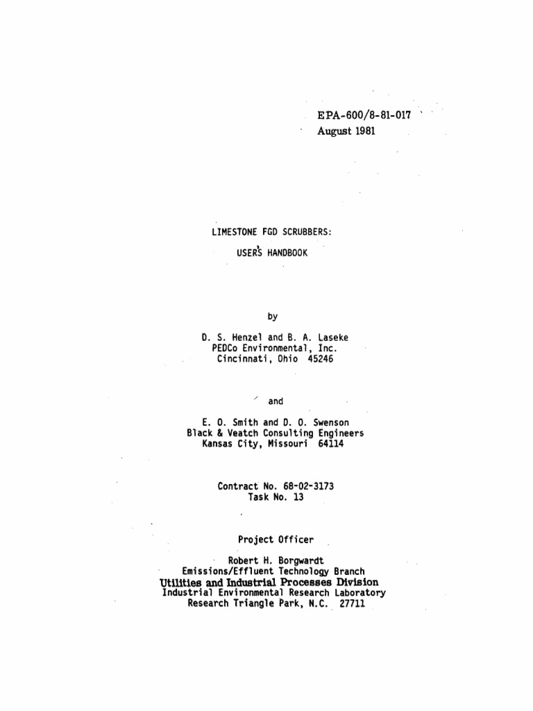 Limestone FGD Scrubbers | PDF | Chemistry | Nature