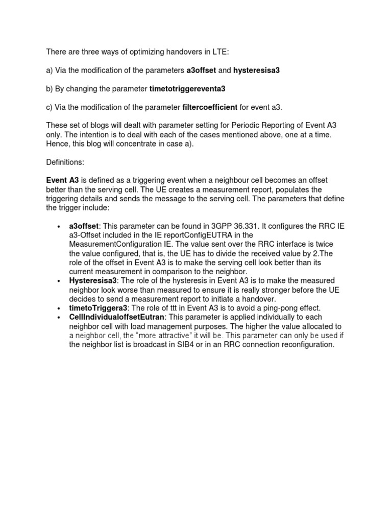 LTE Parameter Related | PDF | Duplex (Telecommunications) | Lte ...