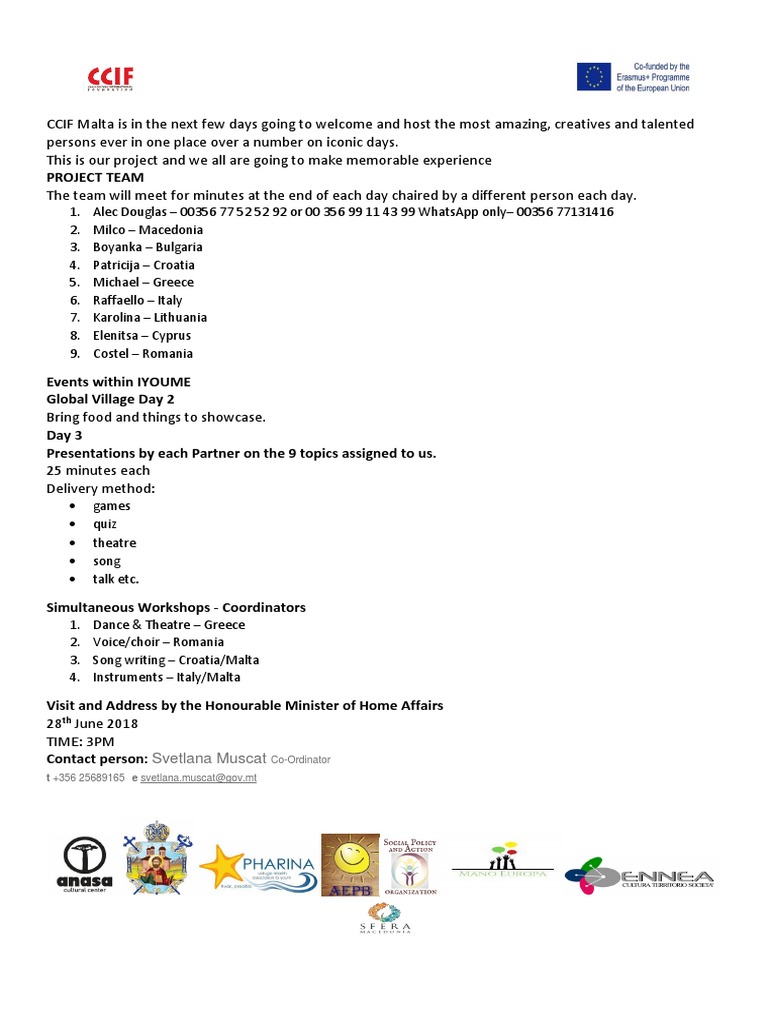 Logistical Plan | PDF