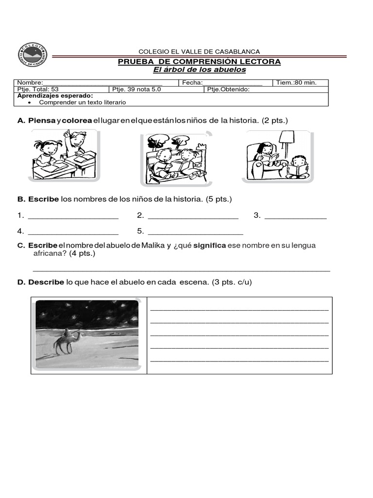 Prueba de El Árbol de Los Abuelos | PDF