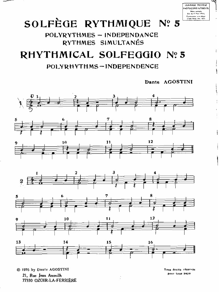 5) Dante Agostini - Solfeggio Ritmico 5 PDF | PDF