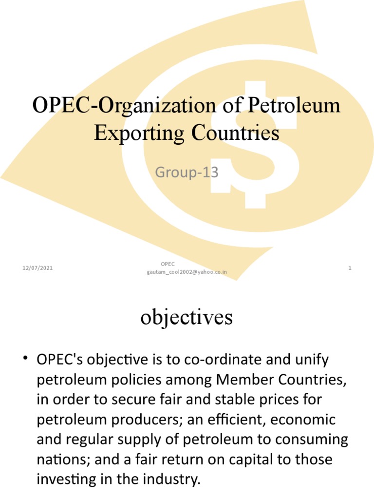 OPEC's Role in Global Oil Market | PDF | Opec | Petroleum