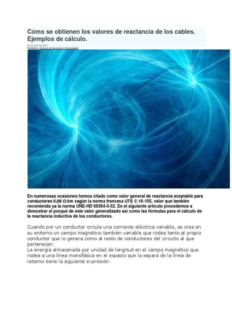 Reactancia | PDF | Campo magnético | Corriente eléctrica