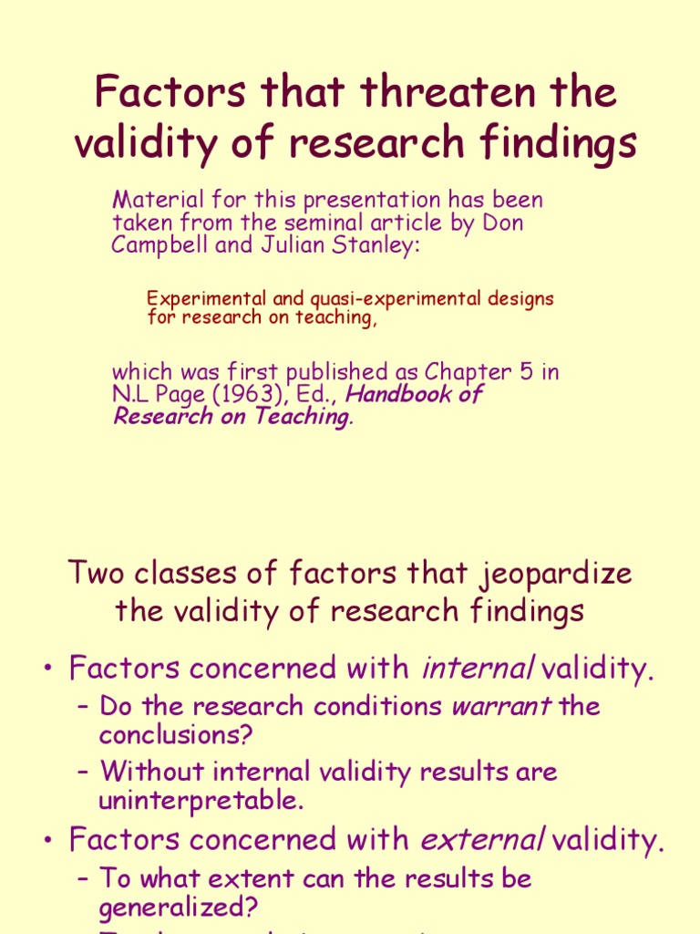 Validity In Research