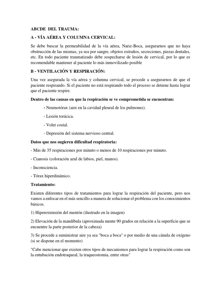 Abc Del Trauma | PDF | Lesión | Herida