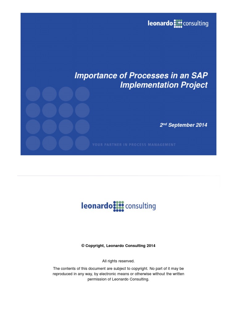 SAP Business Process Importance 1575 | PDF | Business Process ...
