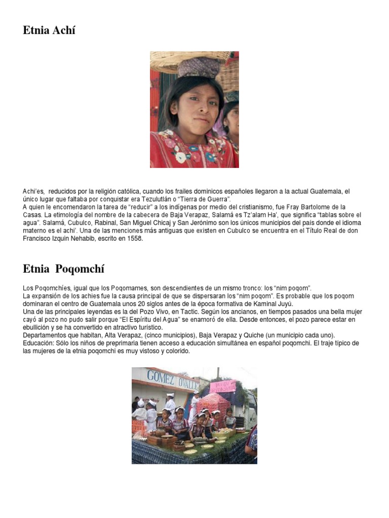 Etnia Achí | PDF | Guatemala | Naturaleza