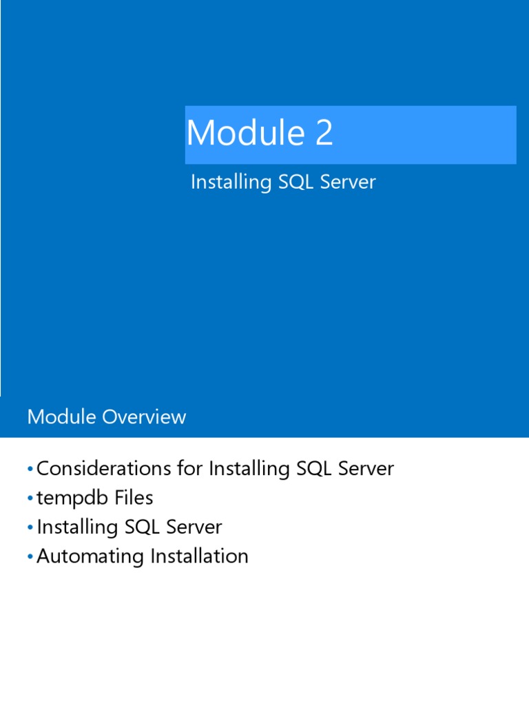 20765C 02 | PDF | Microsoft Sql Server | Input/Output