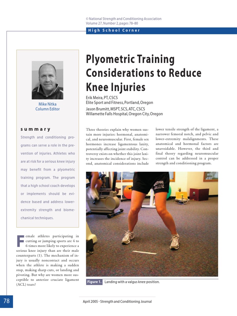 Plyometric Training Considerations To Reduce Knee.18 PDF | PDF | Knee ...