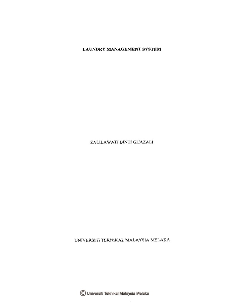 Laundry Management System | PDF