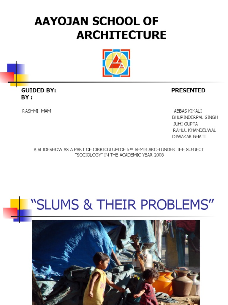 Slums and Their Problem | PDF | Slum | Poverty