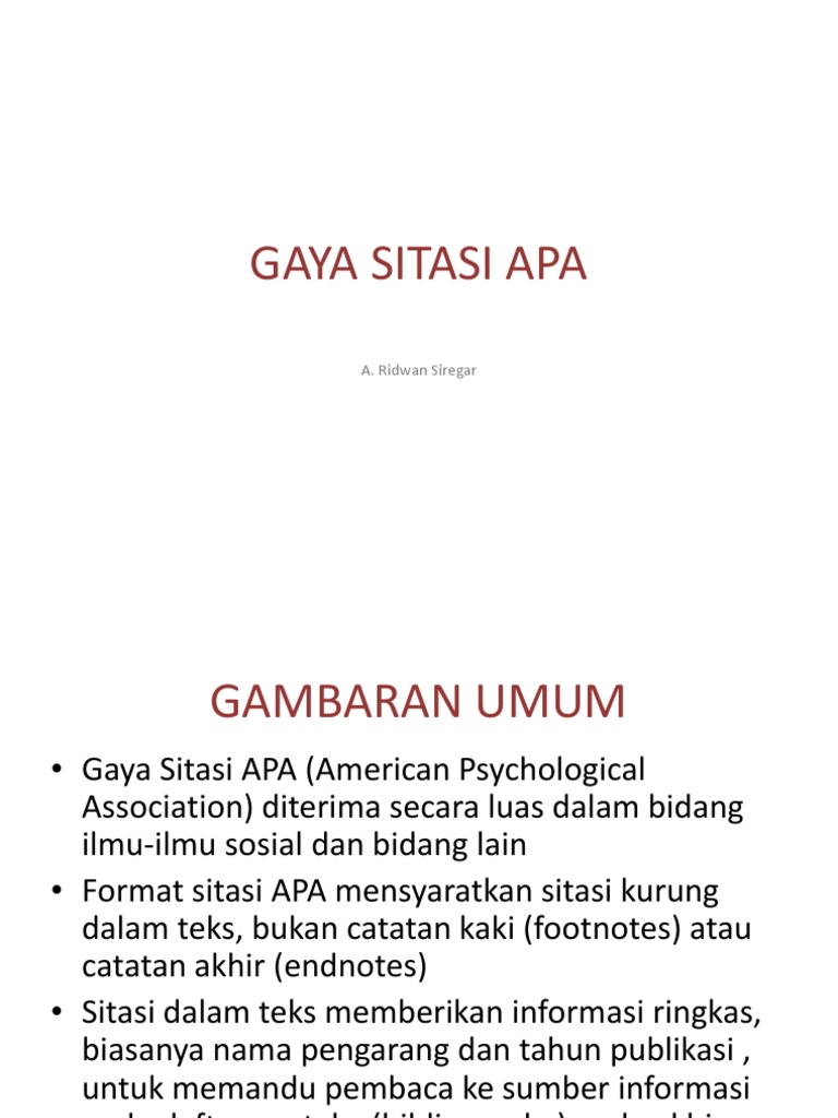 LI Modul-3 Gaya Sitasi APA | PDF | Psikologi | Ilmu Perilaku