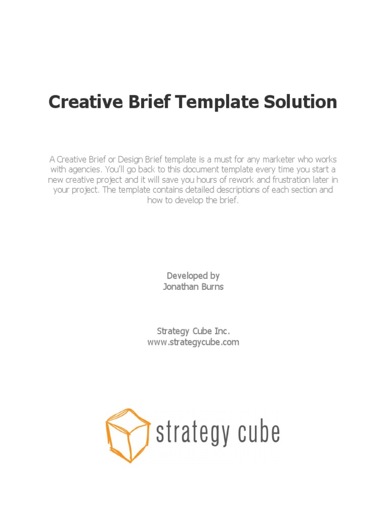 Creative Brief Template for Marketers | PDF | Brand | Target Corporation