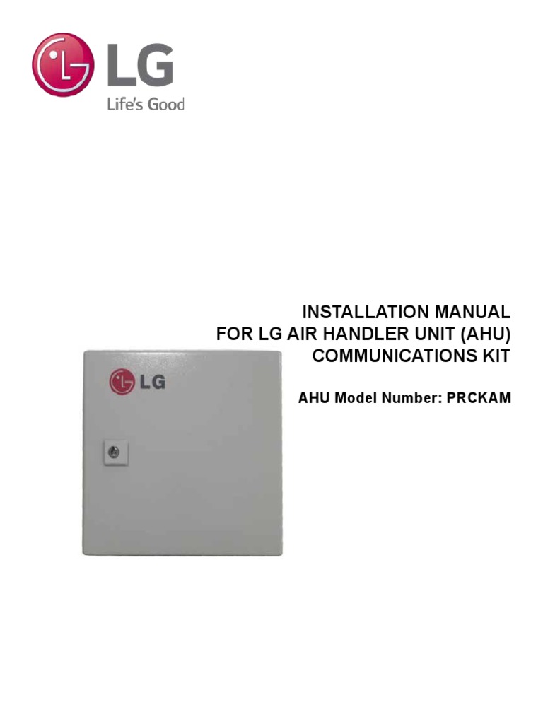 AHU Instruction - Booklet | PDF | Air Conditioning | Electrical Wiring