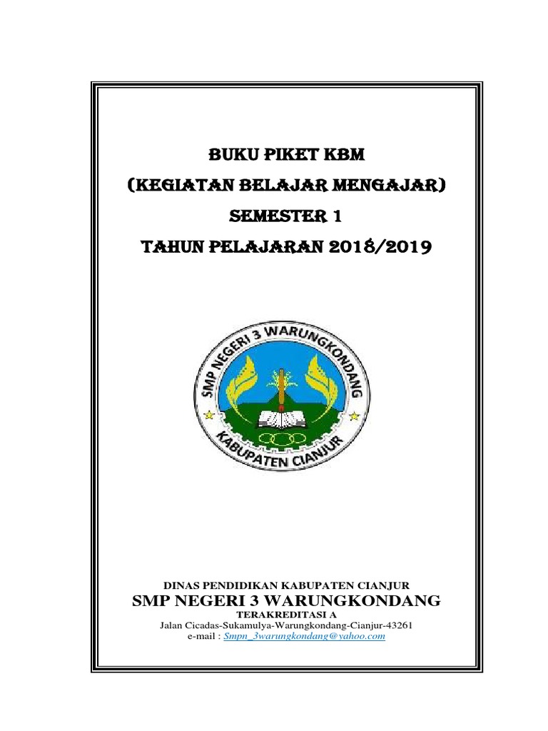 Cover Buku Piket KBM | PDF