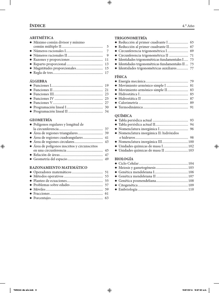 TAREAS Arit 4to Año | PDF | Fracción (Matemáticas) | Proporción
