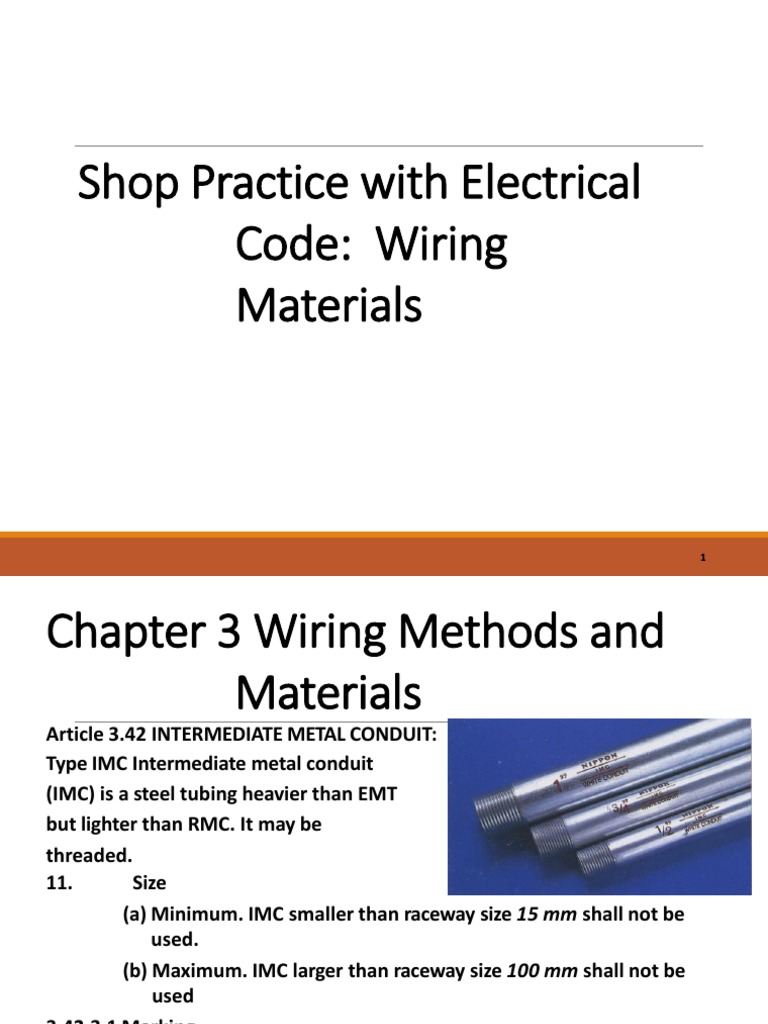 Wiring Methods | PDF | Electromagnetism | Building Materials