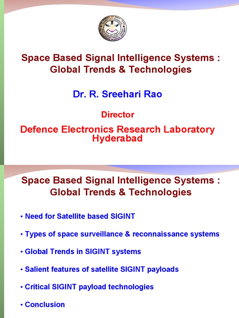 Space Sec Session 5 Sreehari Rao | PDF | Signals Intelligence | Radar