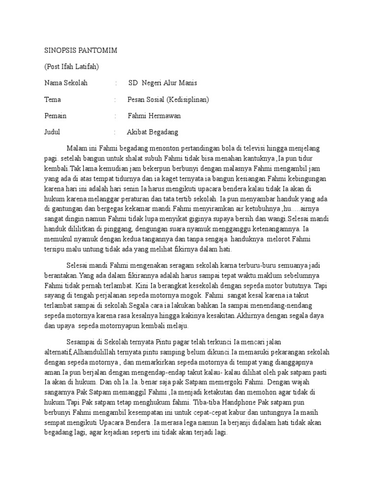 Sinopsis Pantomim | PDF