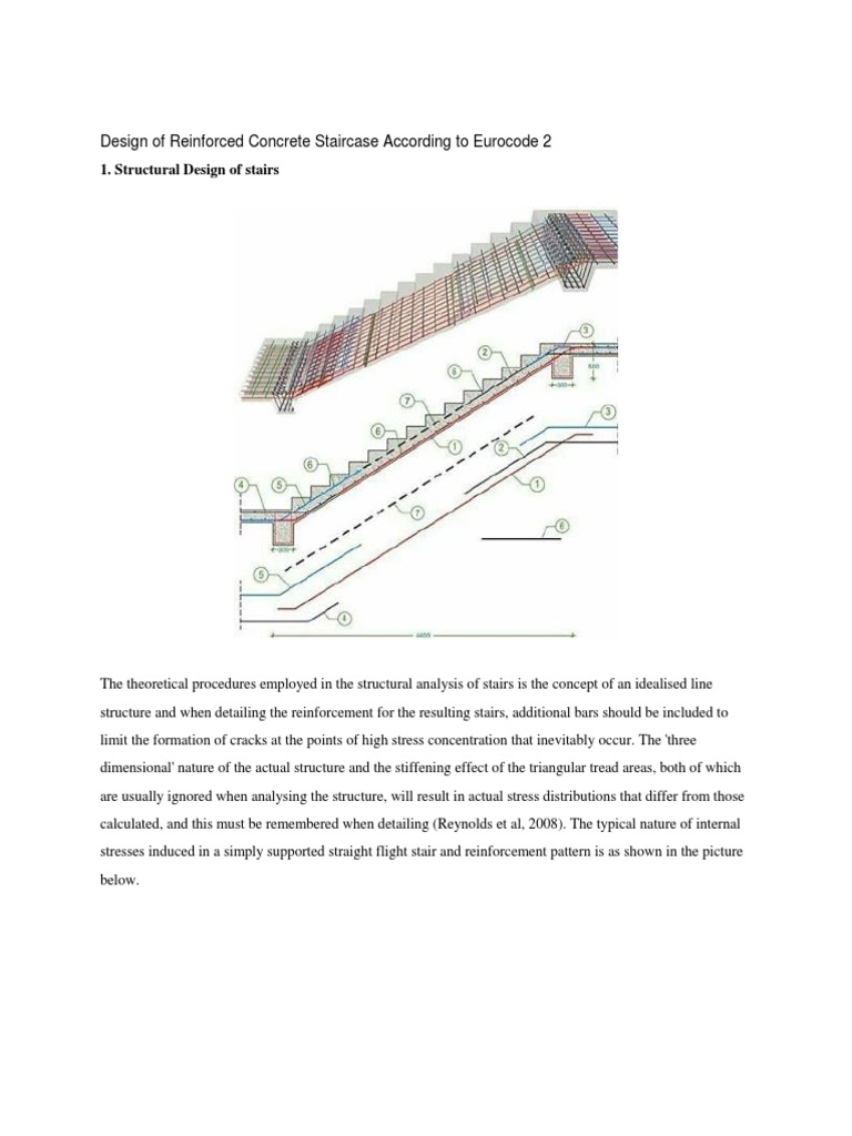 Design of Reinforced Concrete Staircase According To Eurocode 2 | PDF ...