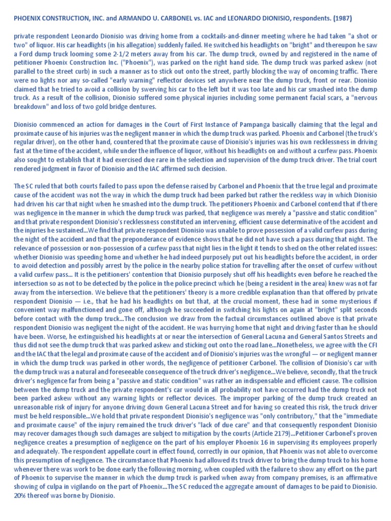 Torts Additional Quasi-Delict Cases | PDF | Negligence | Contributory ...