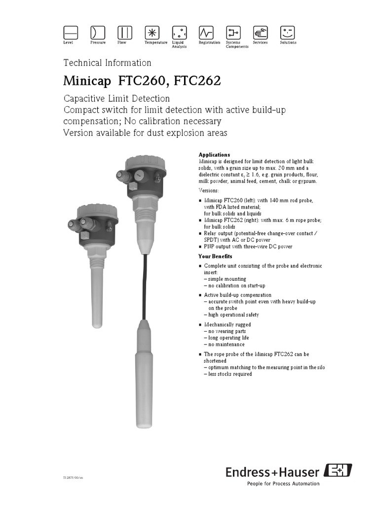 Minicap FTC260, FTC262: Technical Information | PDF | Relay | Capacitor