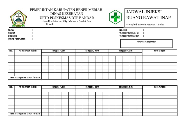 Lembar Form Injeksi | PDF