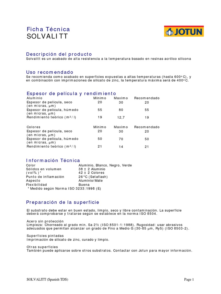 SOLVALITT | PDF | Aluminio | Pinturas
