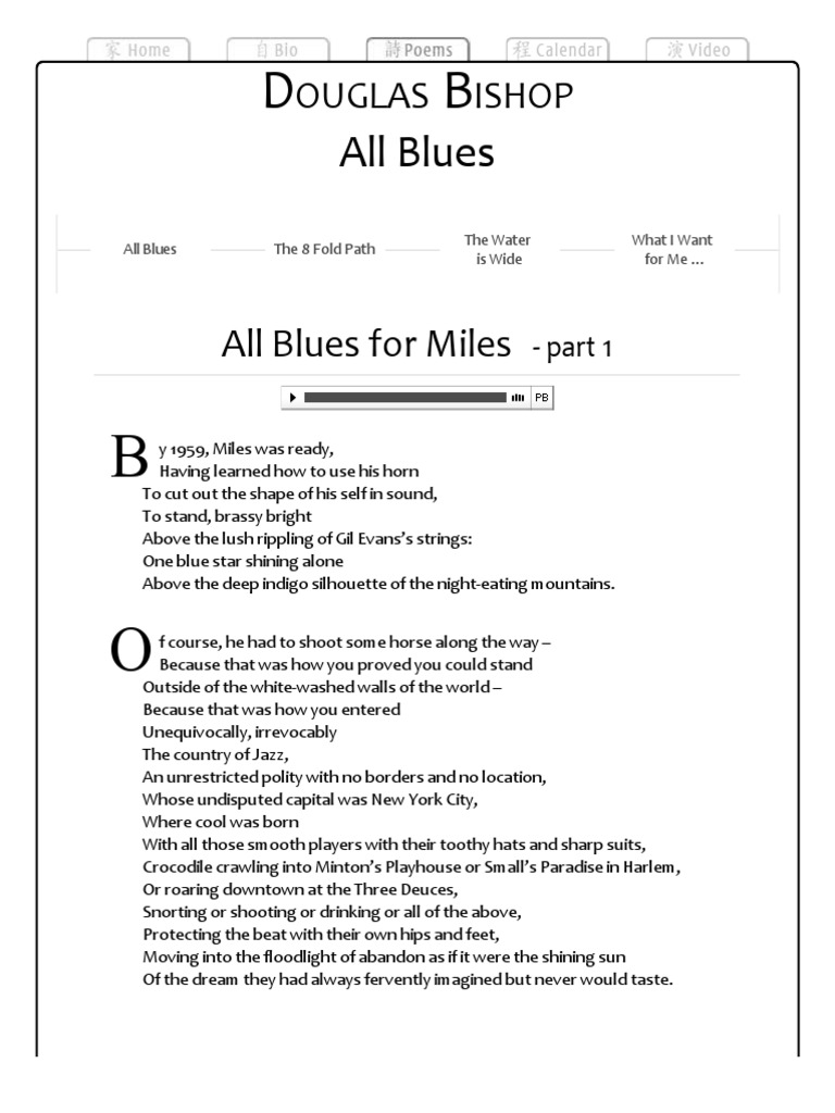 All Blues Poem | PDF