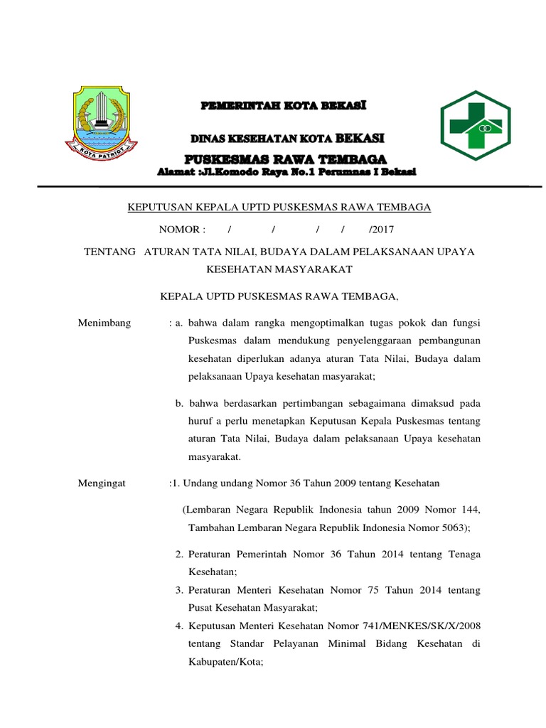 Contoh Kop SK | PDF | Kesehatan Holistik