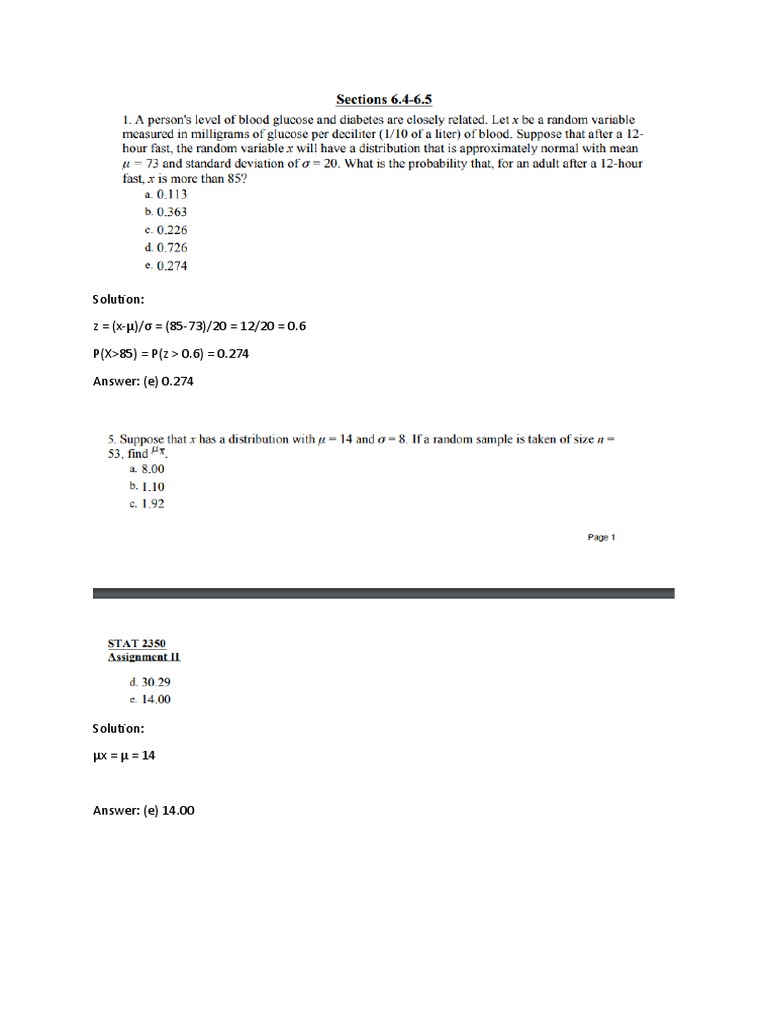 Statistics Questions | PDF