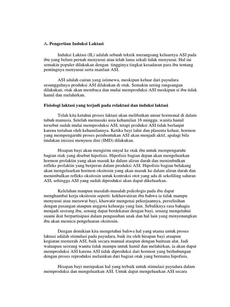 Induksi Laktasi | PDF | Pengembangan Diri | Kesehatan Holistik
