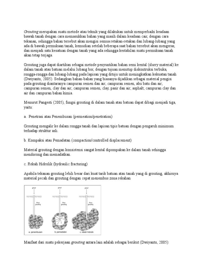 Metode Grouting | PDF