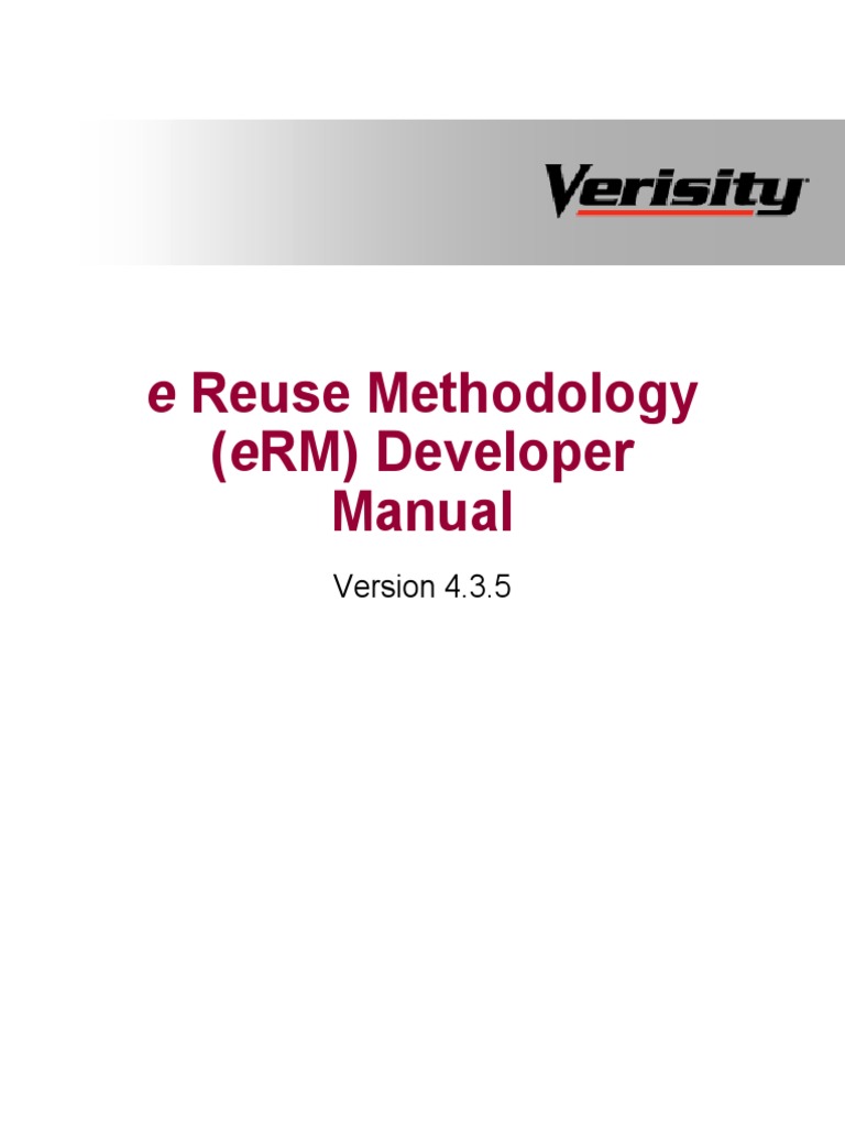 Specman e Reuse Methodology Developer S Manual PDF | PDF | Verification And Validation | Trademark