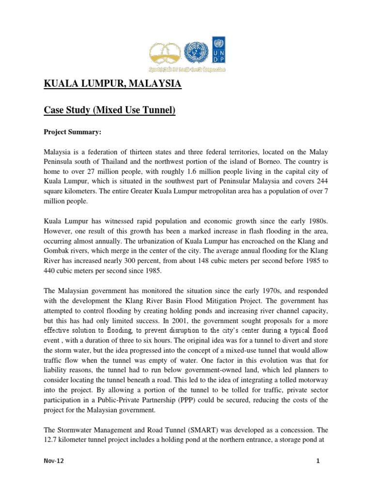 SMART TUNNEL Malaysia Kuala Lumpur | PDF | Malaysia | Tunnel